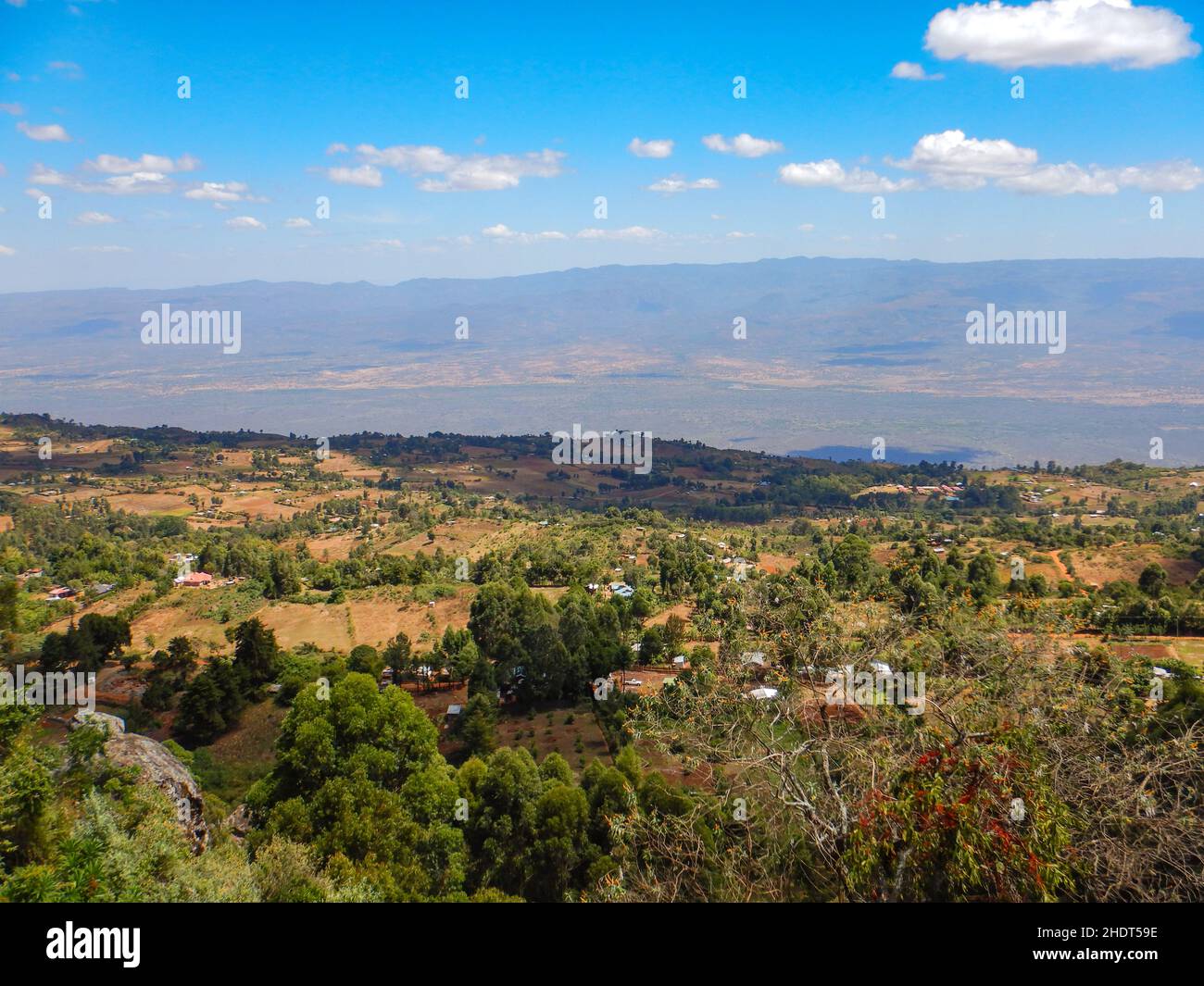 Scenic aerial view of hills and valleys in Iten Township, Kenya Stock ...
