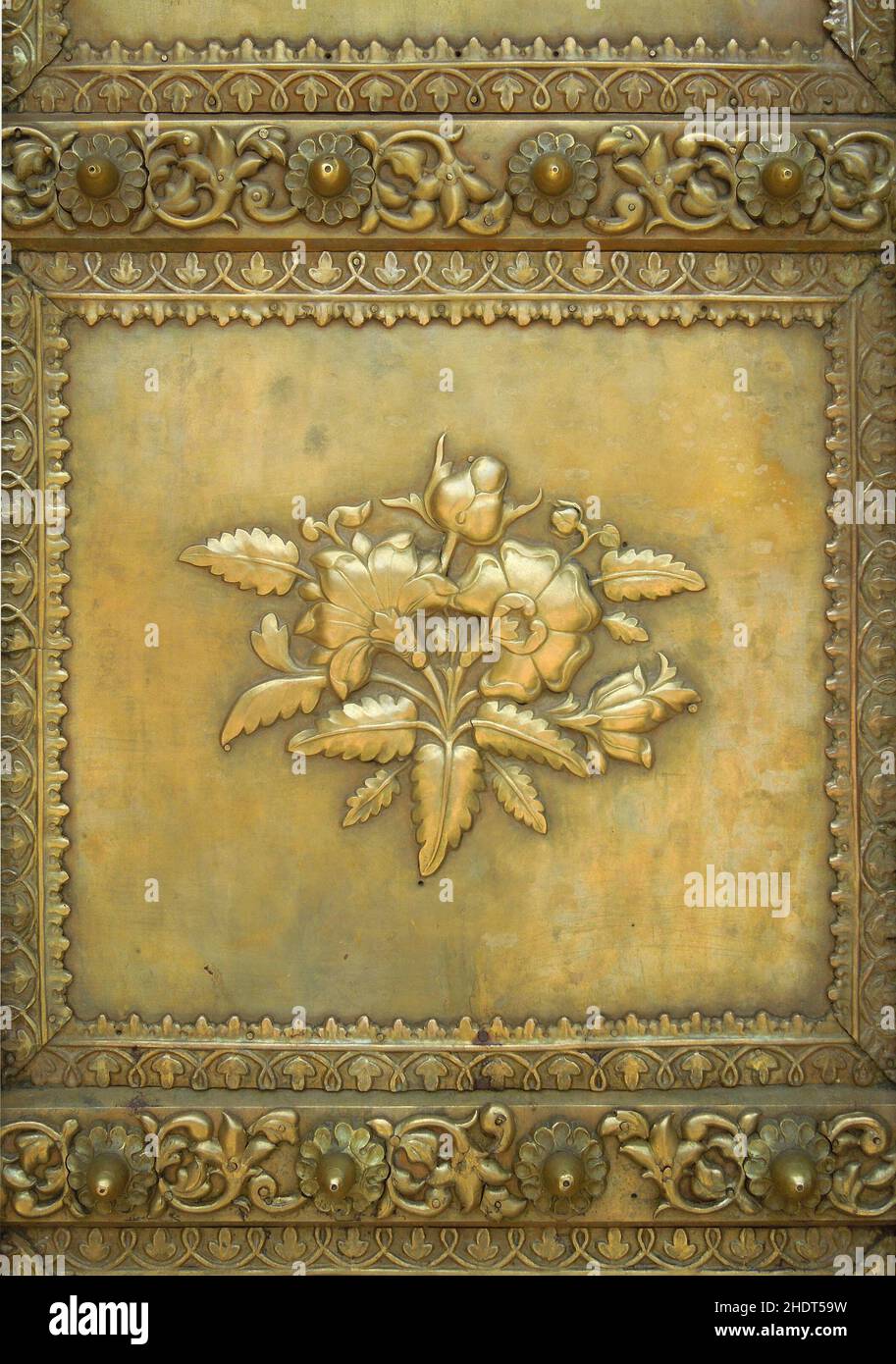 flower, metal, relief, flowers, metals, reliefs Stock Photo - Alamy