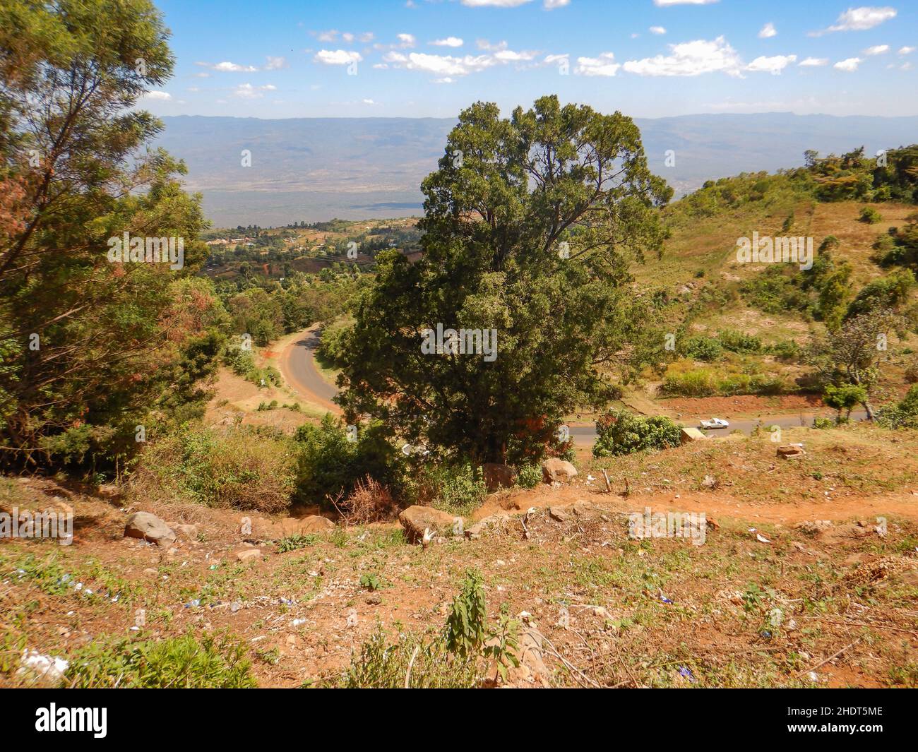 Scenic aerial view of hills and valleys in Iten Township, Kenya Stock ...