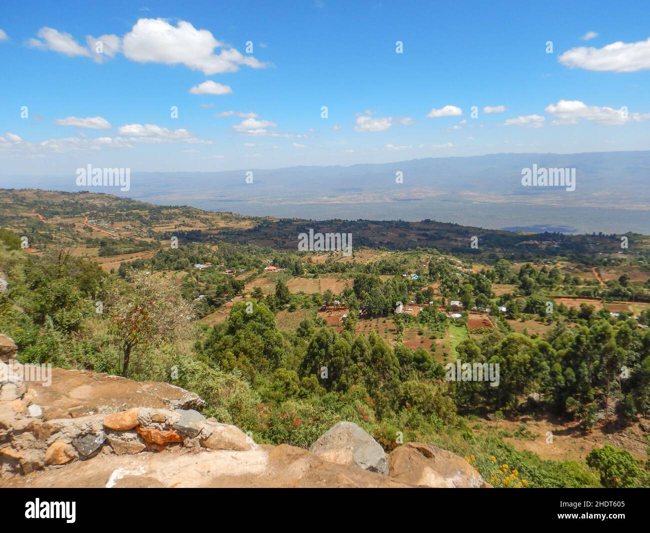 Scenic aerial view of hills and valleys in Iten Township, Kenya Stock ...