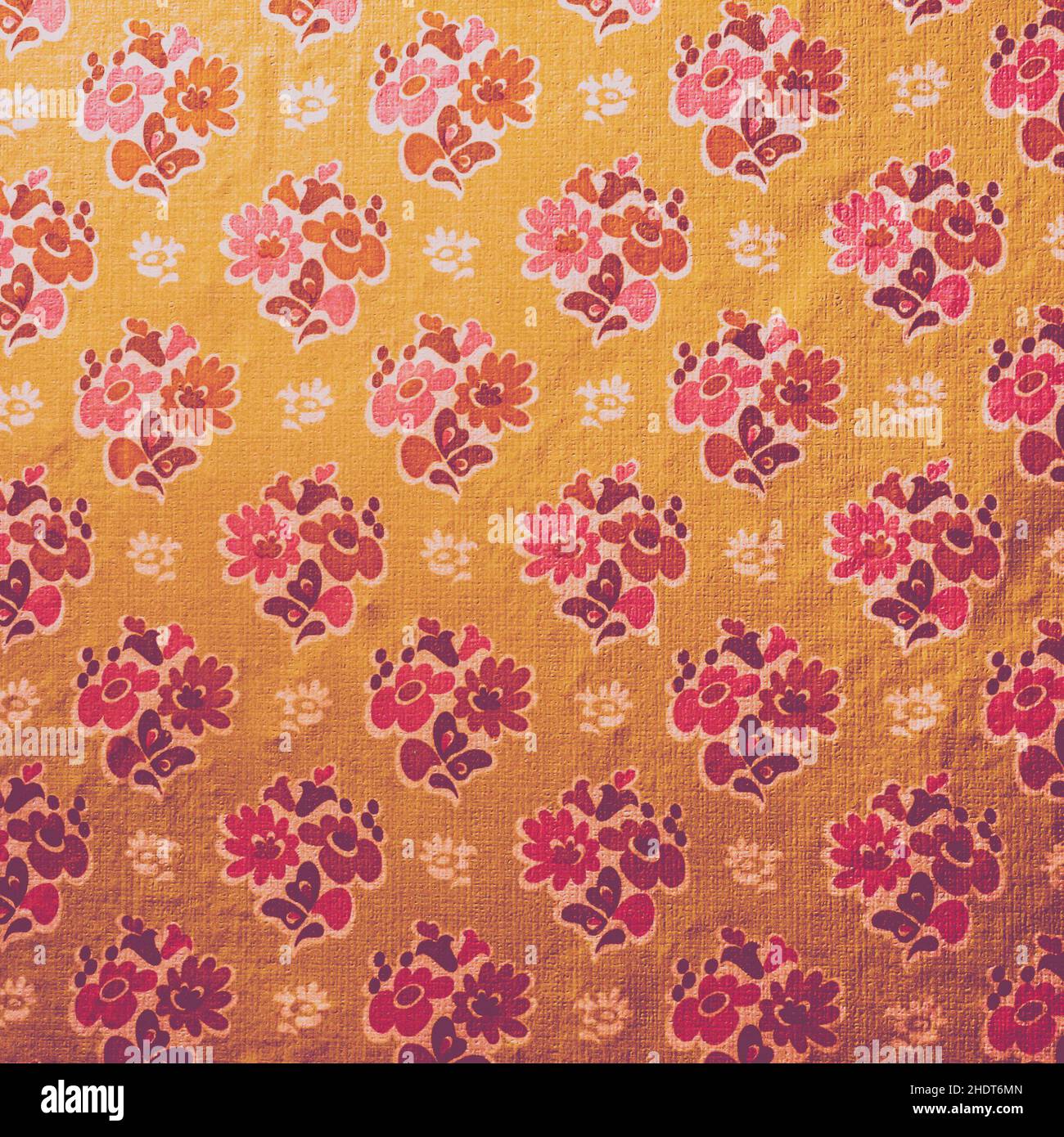 retro, wallpaper, flower pattern, old fashioned, retro style ...