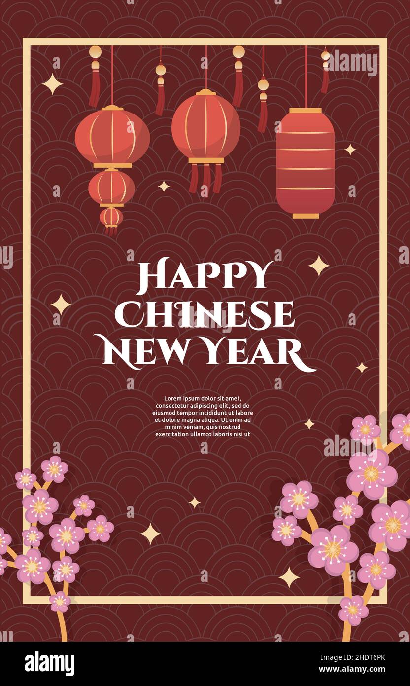 Chinese new year lantern festival Stock Vector Images - Alamy