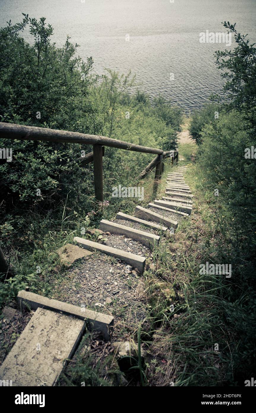 lake, staircase, down, lakes, staircases, stairs, downs Stock Photo - Alamy