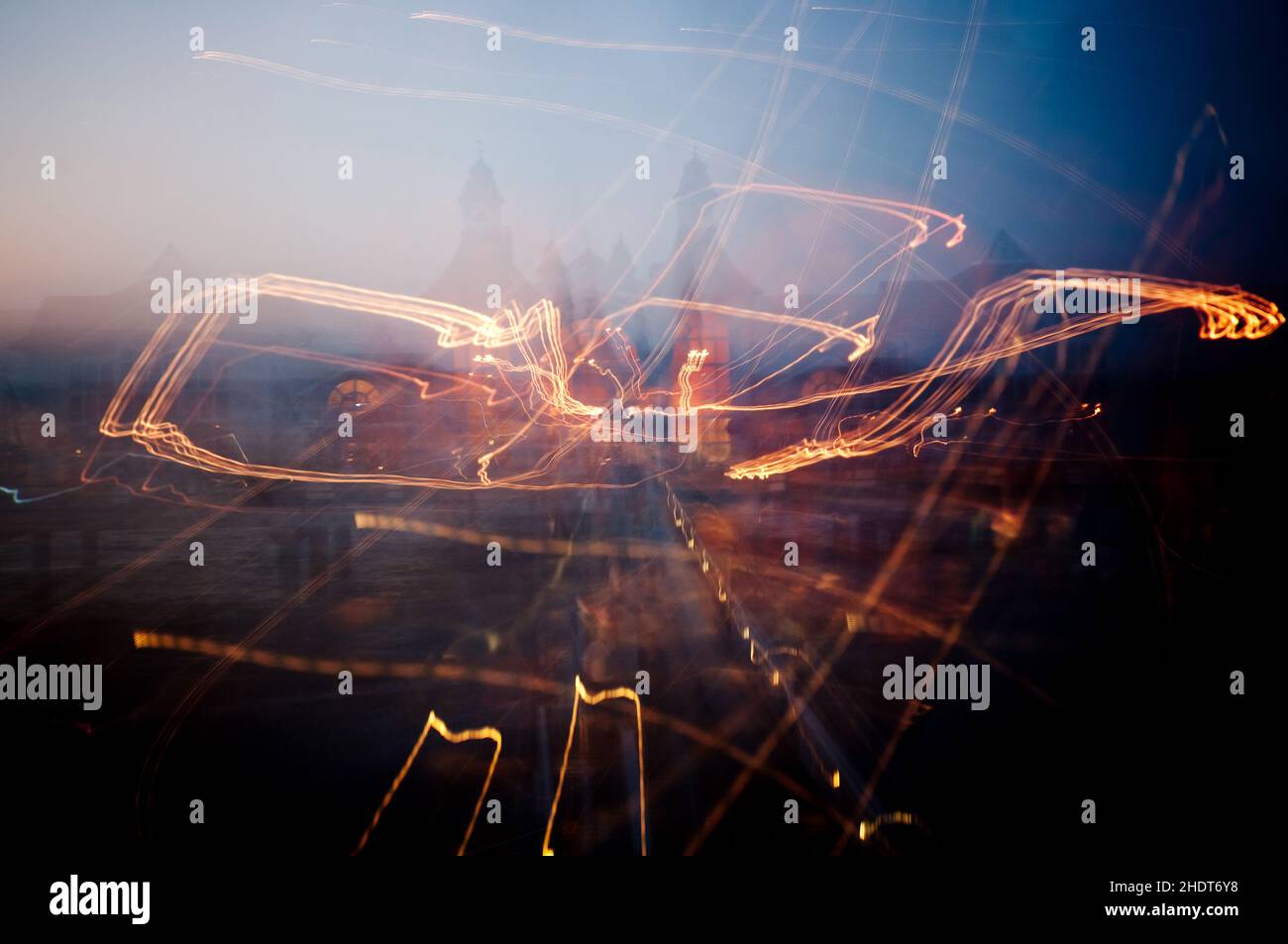 track lighting, multiple exposure Stock Photo - Alamy