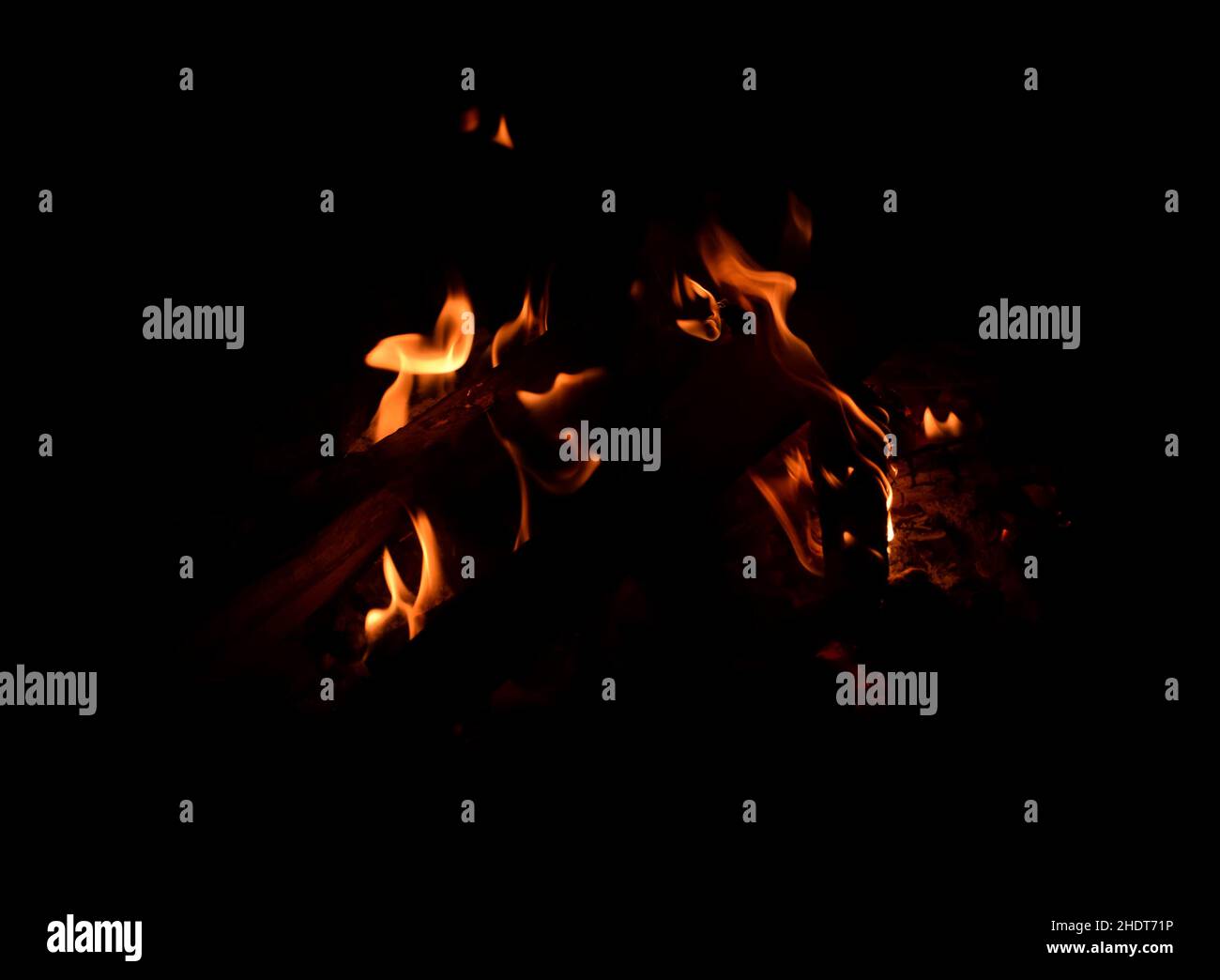 Low light camp fire shot during lohri festival in india Stock Photo - Alamy