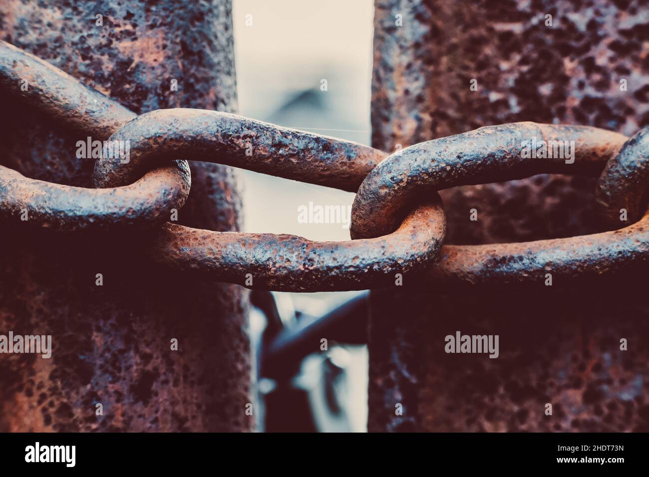 locked, iron chain, lockeds, iron chains Stock Photo - Alamy
