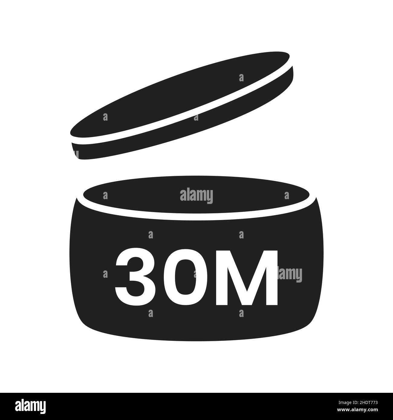 30m period after open pao icon sign flat style design vector ...