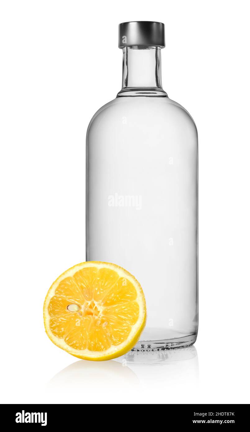 Tequila bottle lemon Cut Out Stock Images & Pictures - Alamy