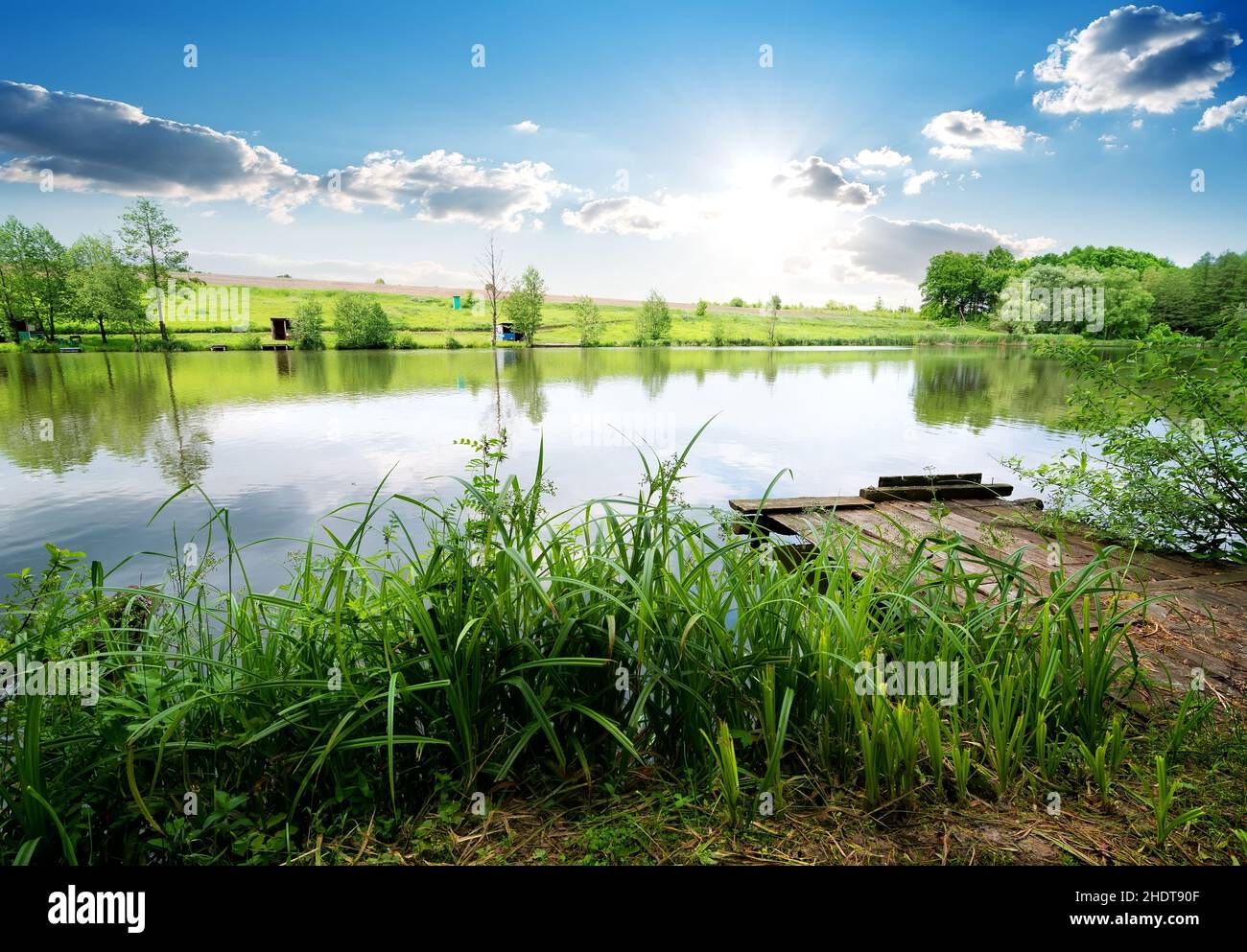 lake, pier, lakes, piers Stock Photo - Alamy