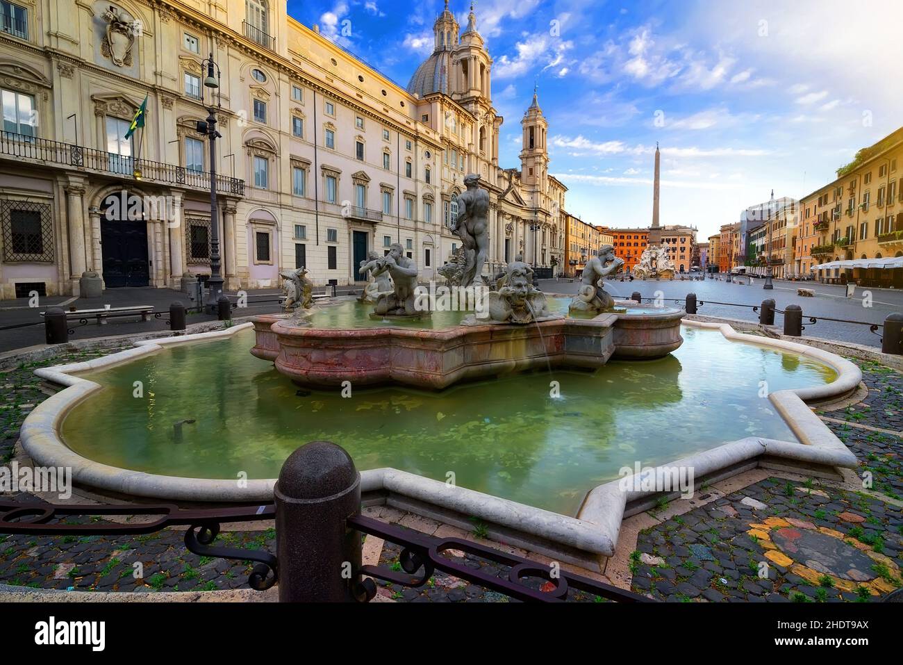 fountain, rome, piazza navona, fontana del moro, fountains, romes ...