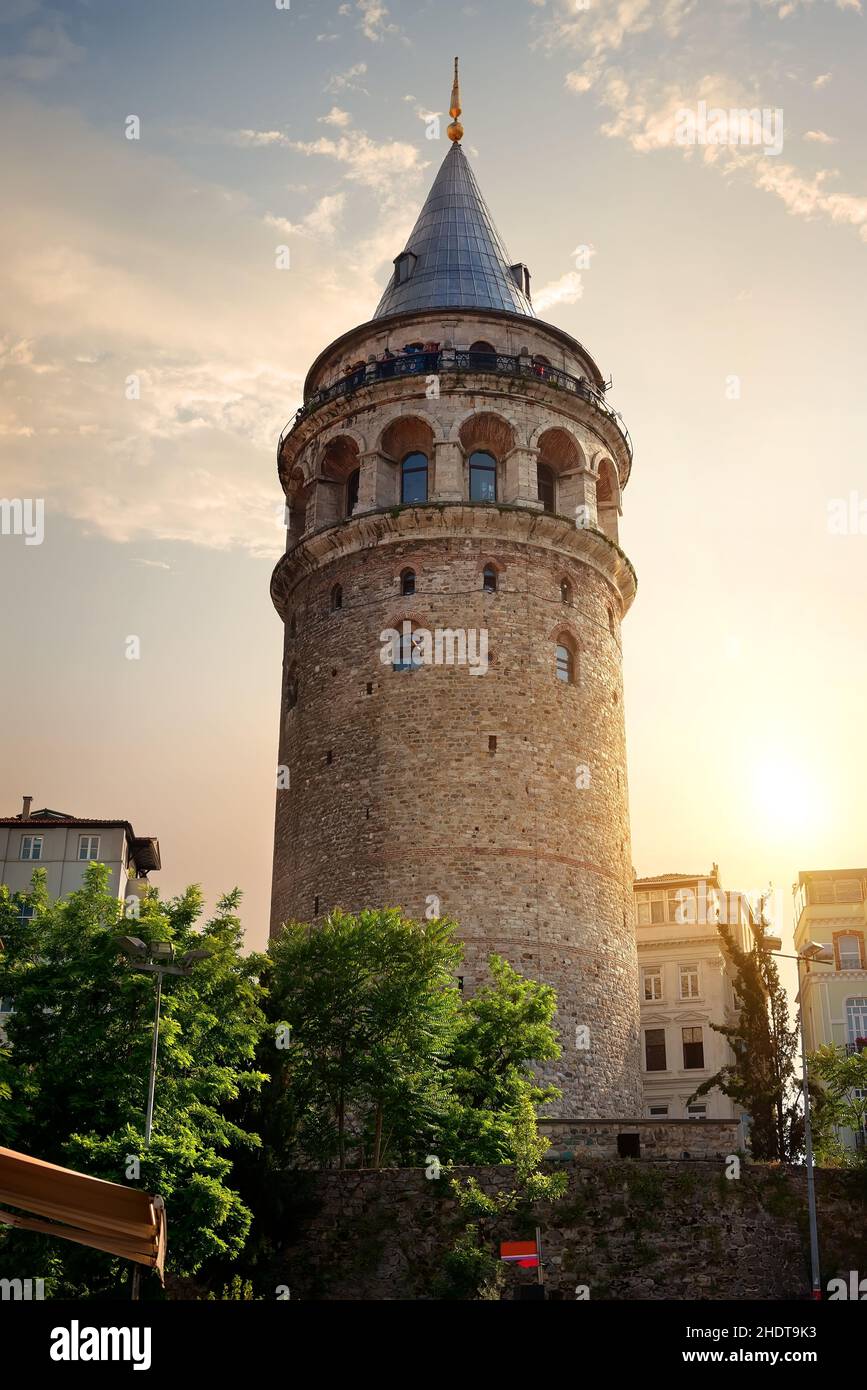istanbul, galata tower, istanbuls, galata towers Stock Photo - Alamy
