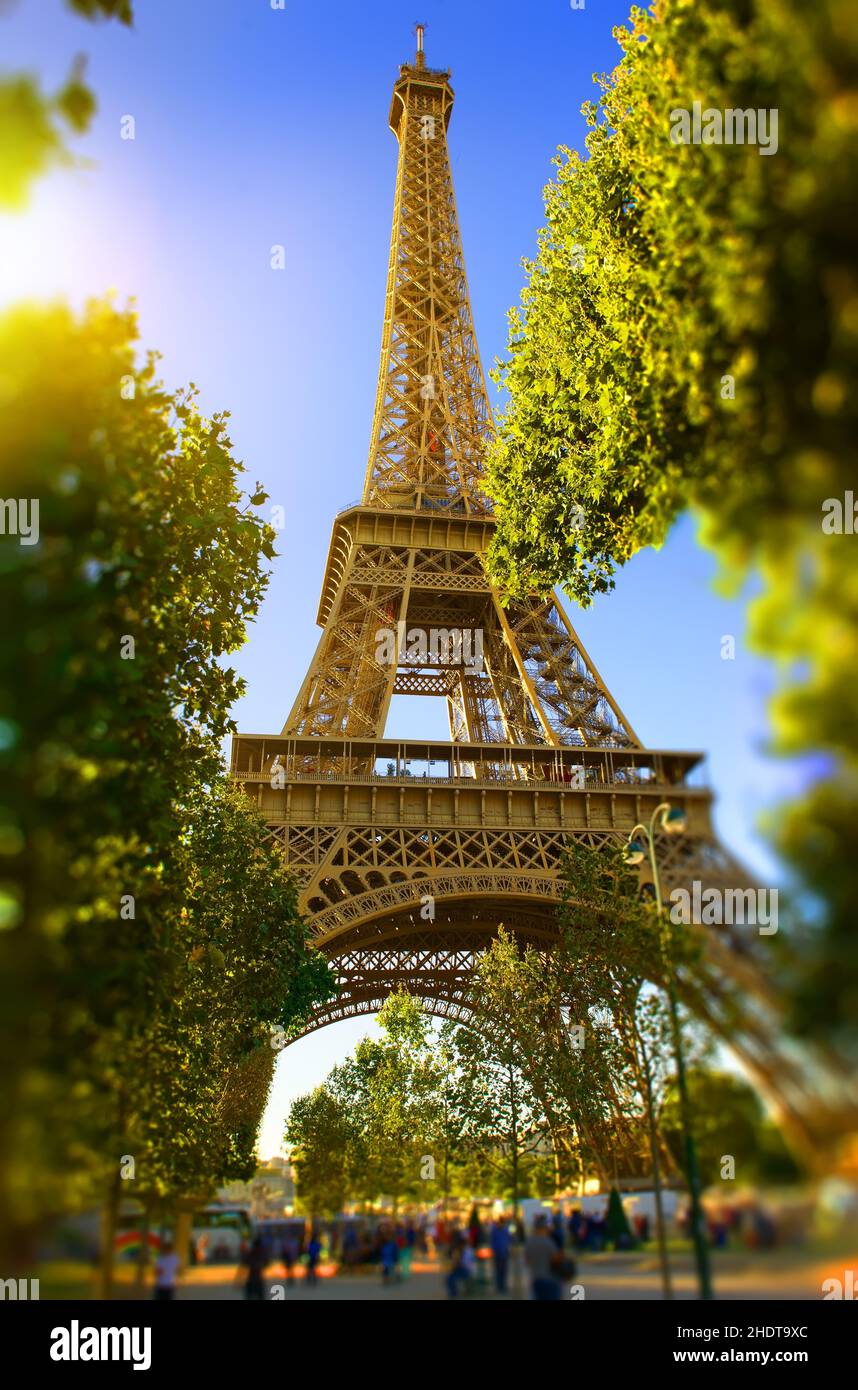 landmark, paris, eiffel tower, landmarks, eiffel towers Stock Photo - Alamy