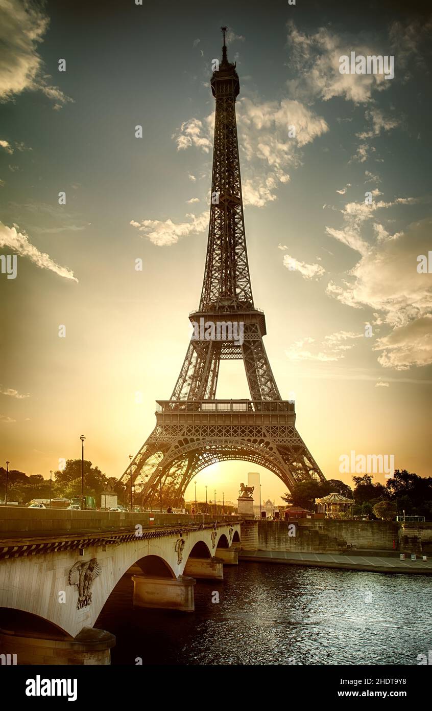 seine, paris, eiffel tower, seines, eiffel towers Stock Photo - Alamy