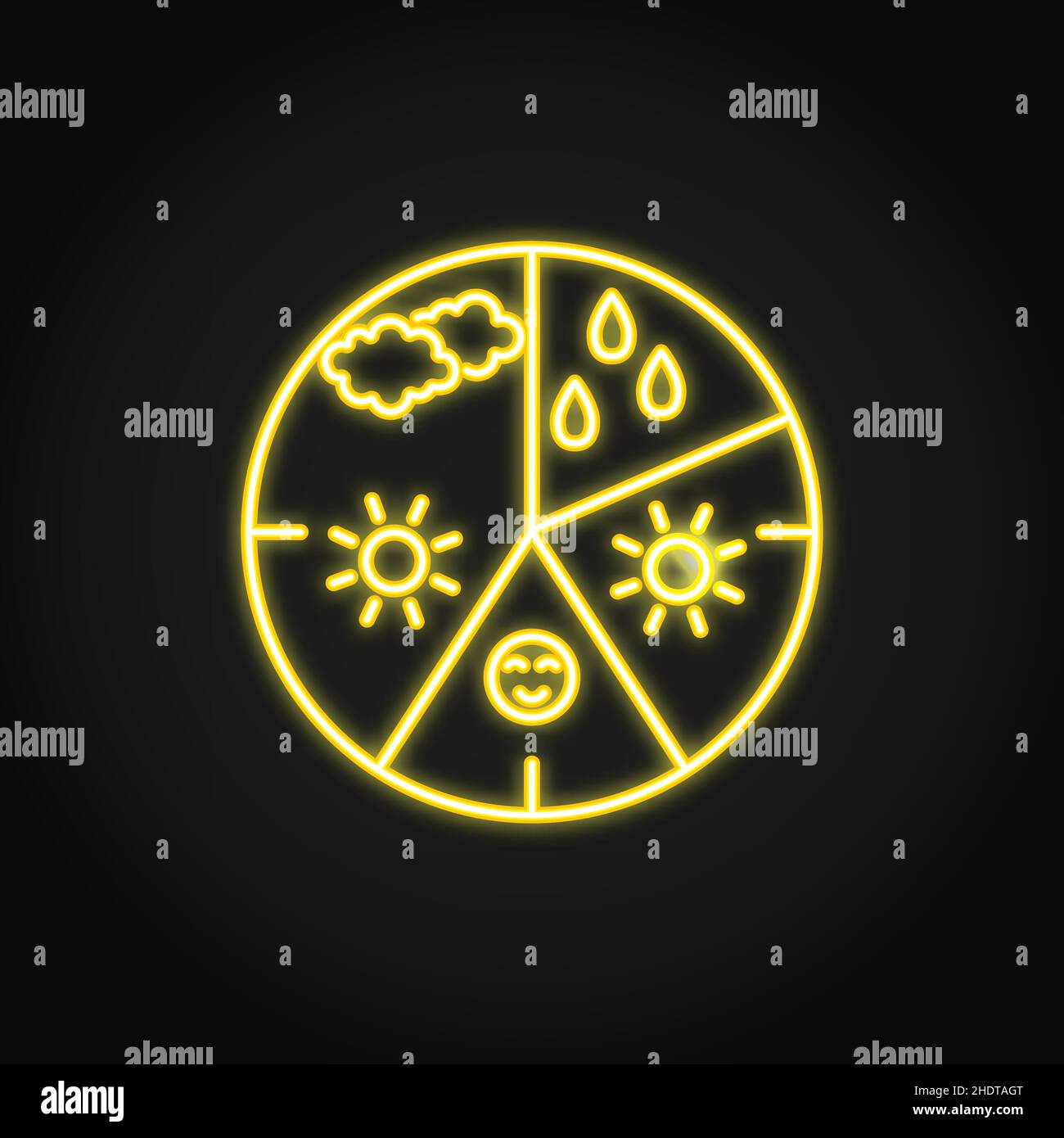 Neon menstrual period cycle icon in line style. Menstruation calendar ...