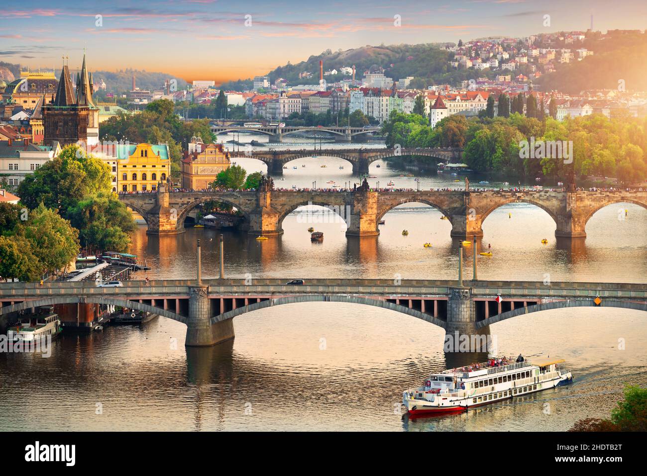 bridges, prague, vltava river, bridge, pragues, vltava rivers Stock ...