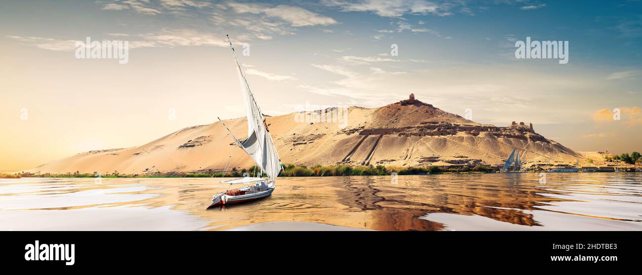 nile river, aswan, felucca, nile, nile rivers, aswans, feluccas Stock ...