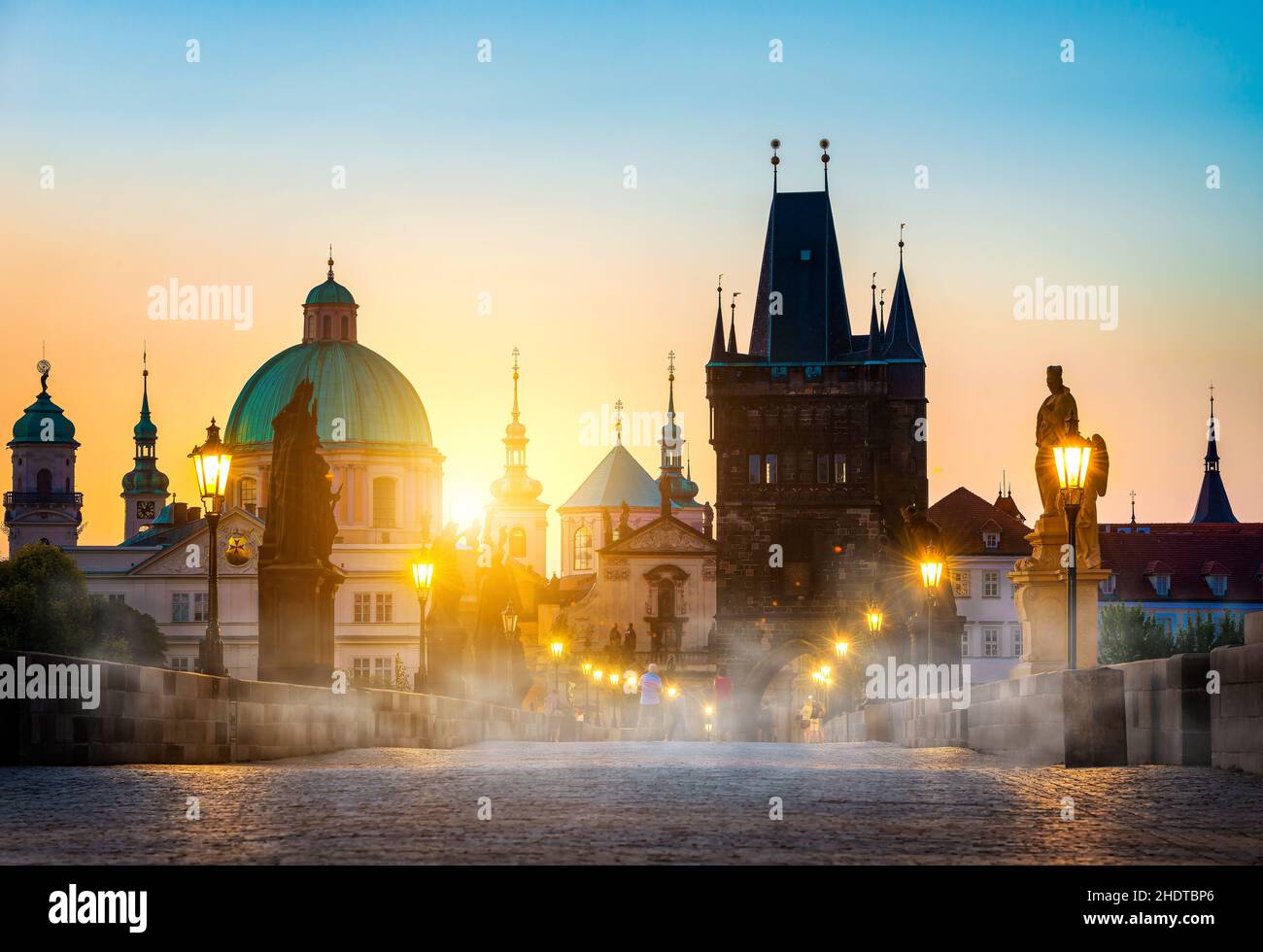 fog, prague, charles bridge, fogs, pragues, charles bridges Stock Photo ...