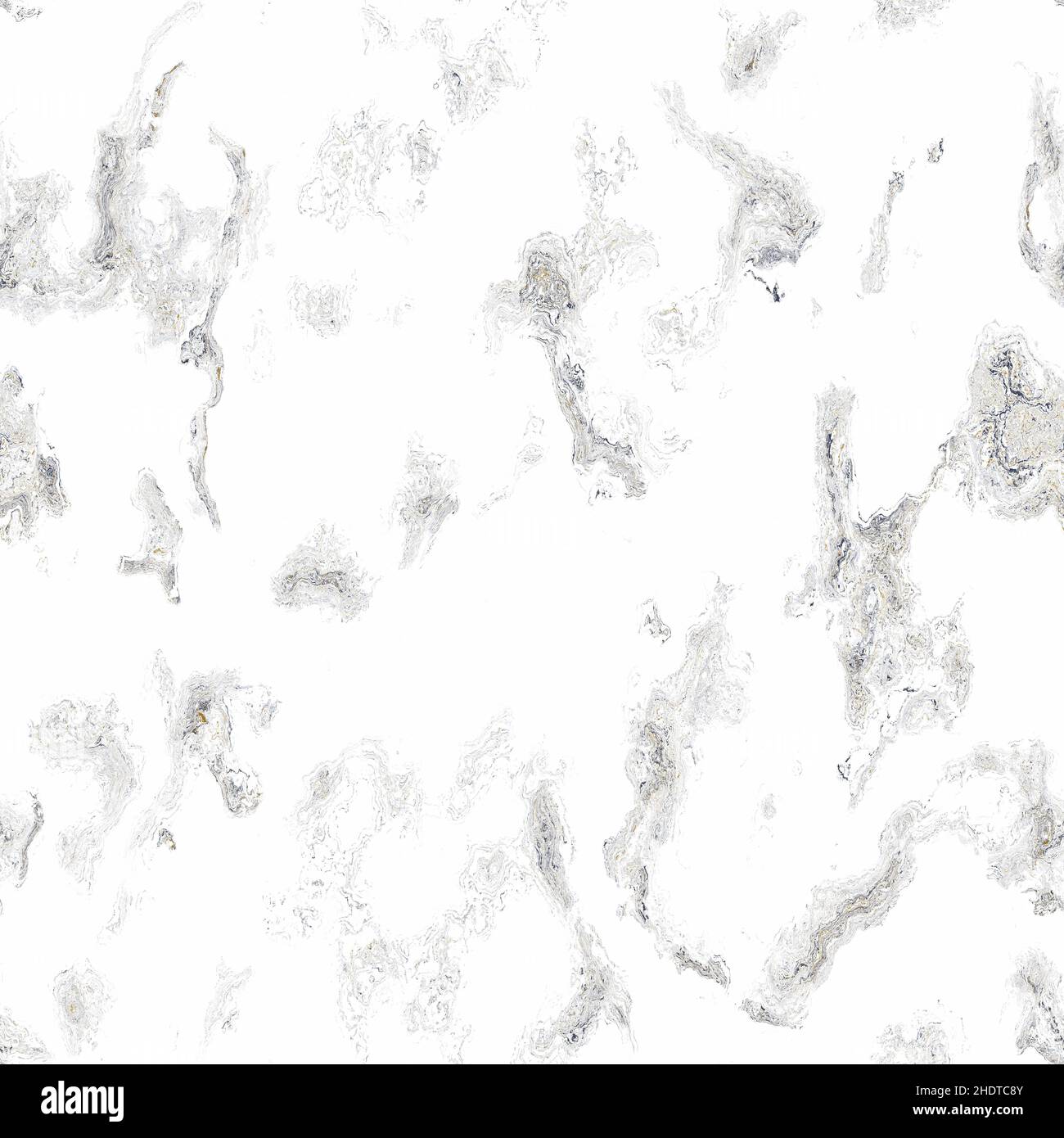 White tonal marbled seamless texture. Irregular pale ink blotch paint ...
