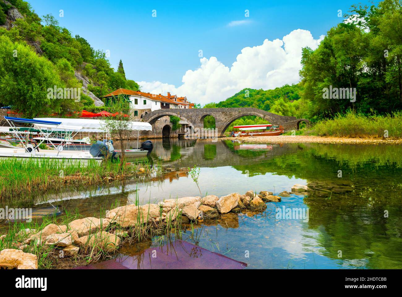 old bridge, rijeka crnojevica, old bridges Stock Photo - Alamy