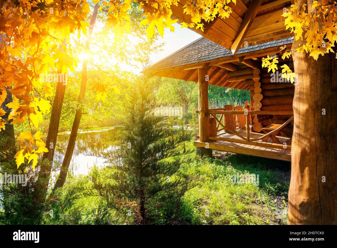 lake, autumn, cabin, lakes, fall, cabins Stock Photo - Alamy