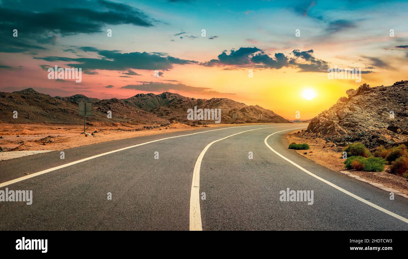 desert, egypt, road, deserts, wüste, egyptian, egypts, roads, street ...