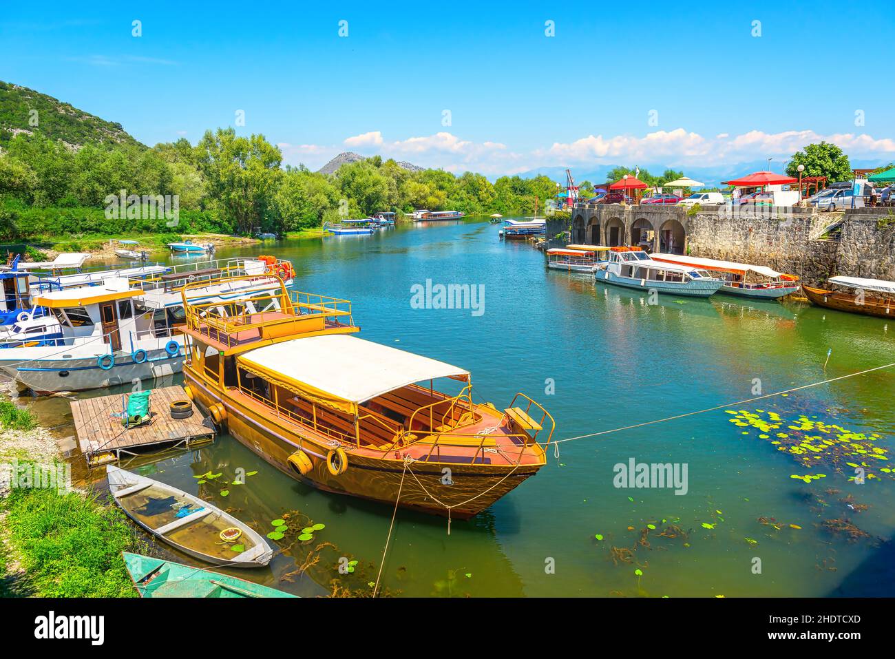 boats, rijeka crnojevica, boat Stock Photo - Alamy