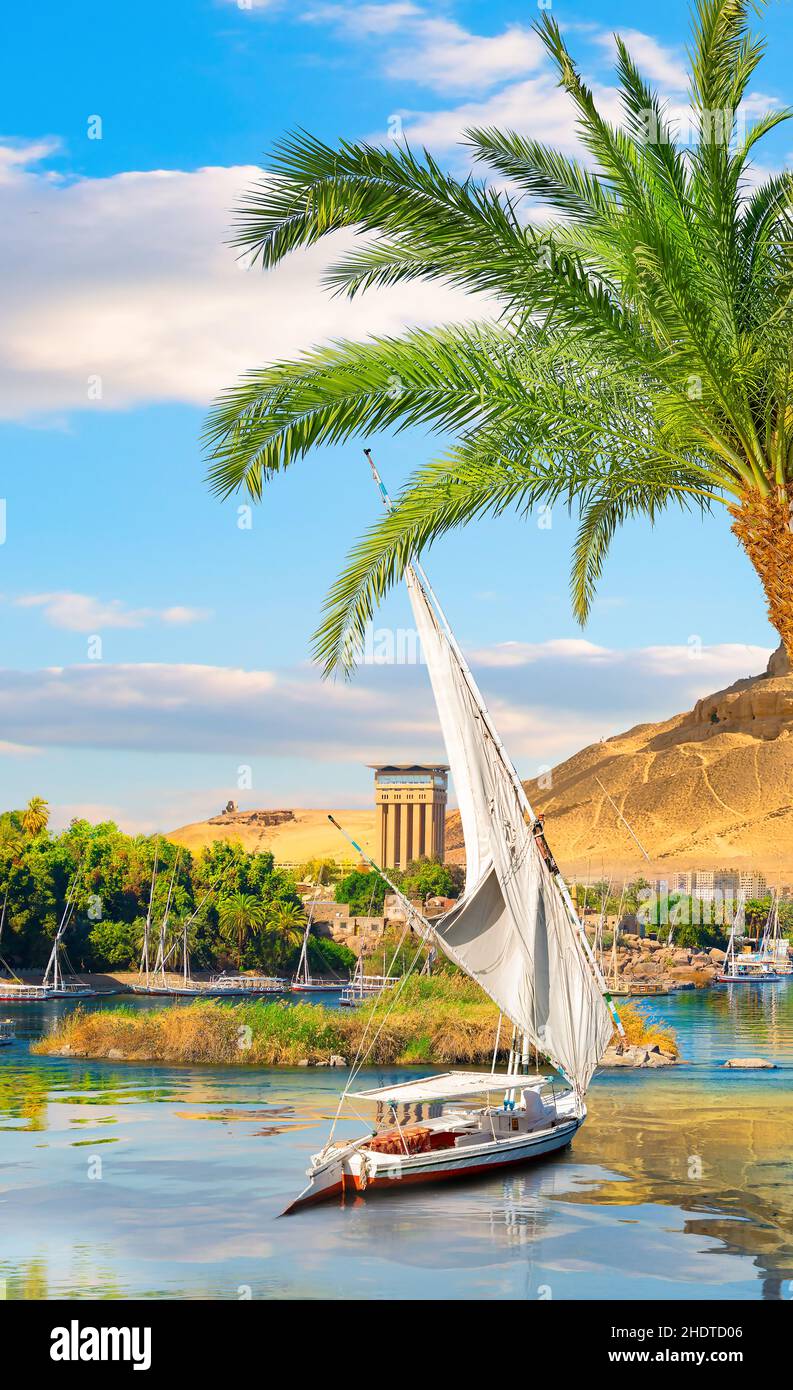 nile river, nile, felucca, nile rivers, niles, feluccas Stock Photo - Alamy