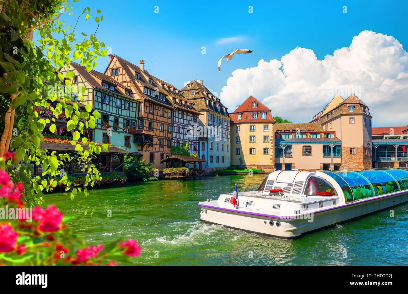 canal, old town, cruise ship, strasbourg, canals, old towns, cruise ...