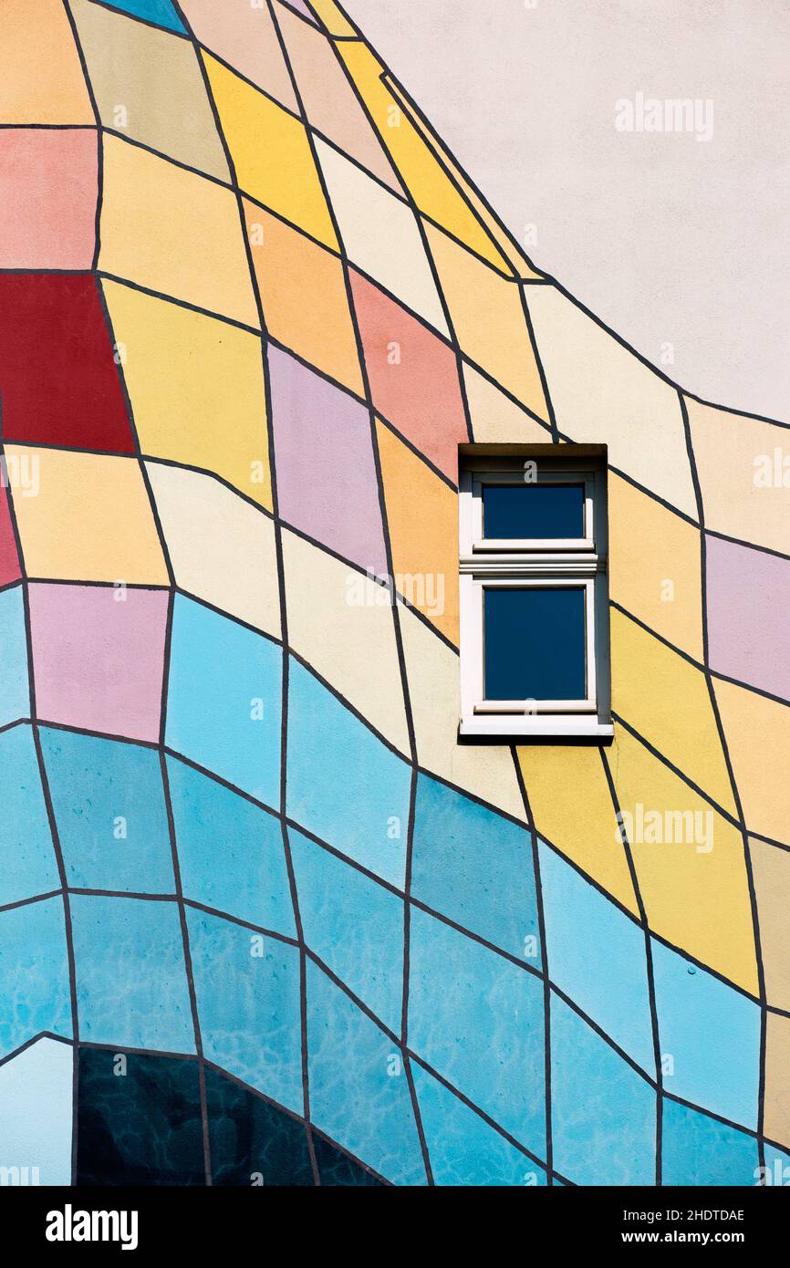 facade, multi colored, modern architecture, facades, multi coloreds ...