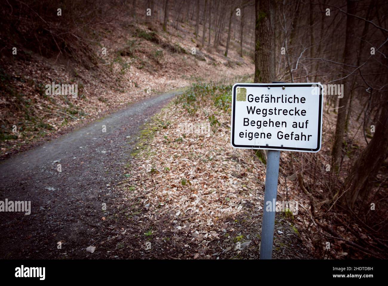 path, warning, information sign, paths, information signs Stock Photo ...