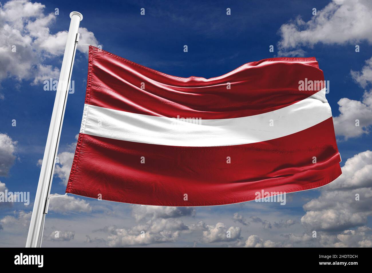 The national flag of Latvia Stock Photo - Alamy