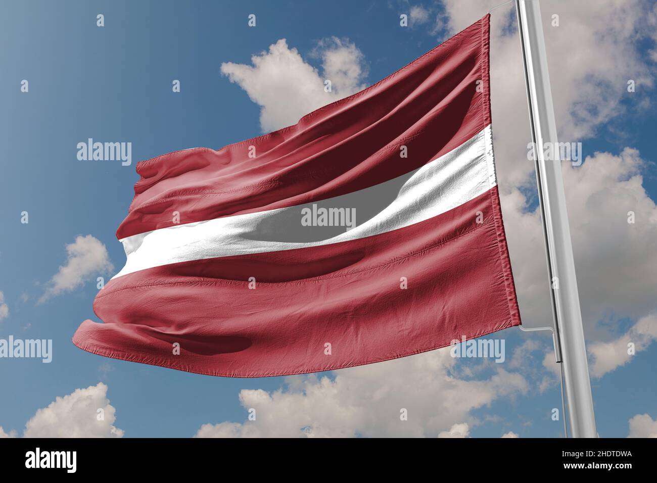 The national flag of Latvia Stock Photo - Alamy