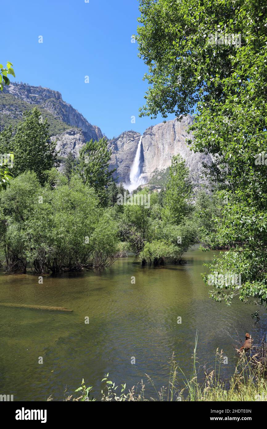 waterfall, yosemite falls, cascade, waterfalls Stock Photo - Alamy