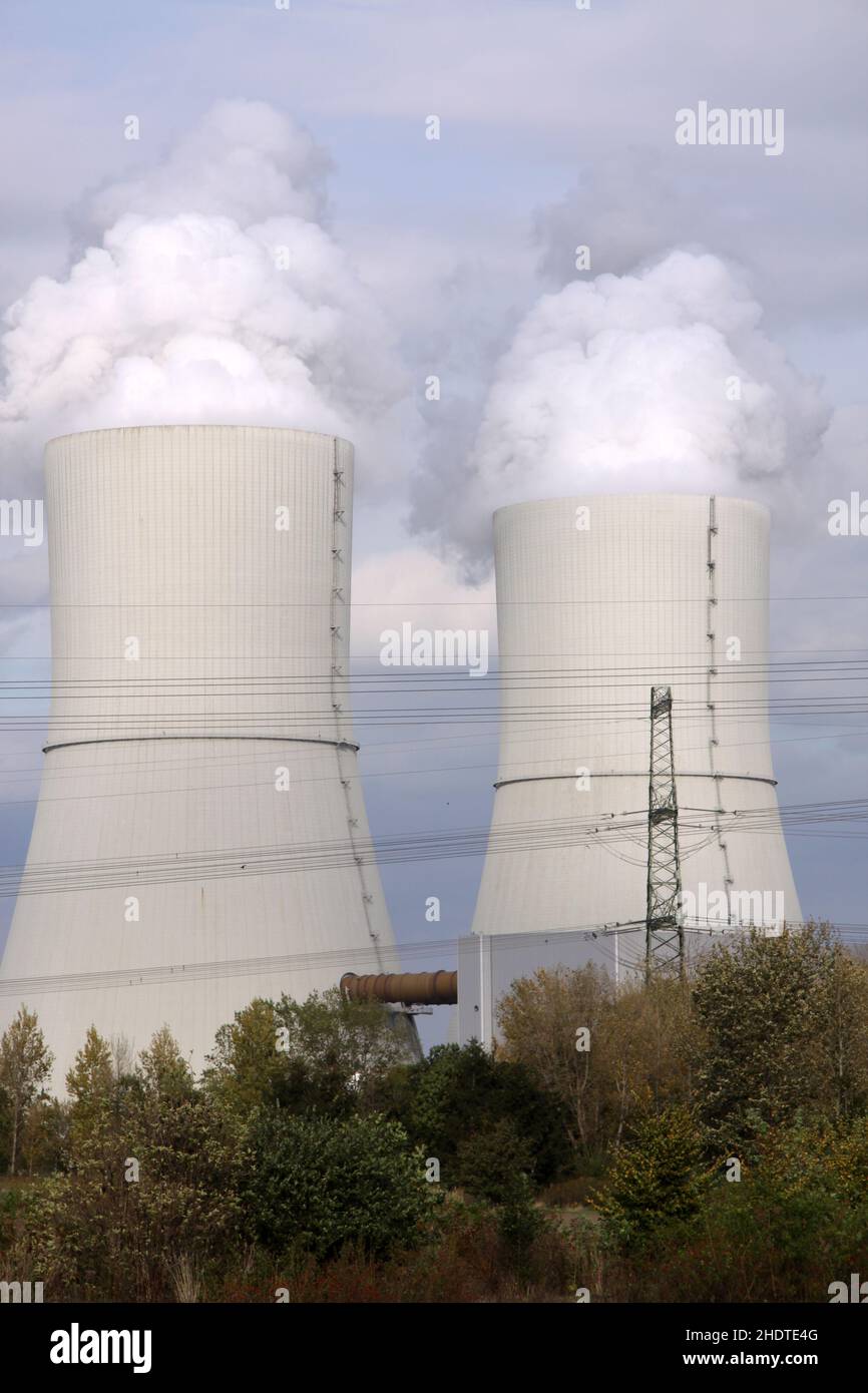 coal fired power plant, smoke stack, emissions, coal-fired power plants ...