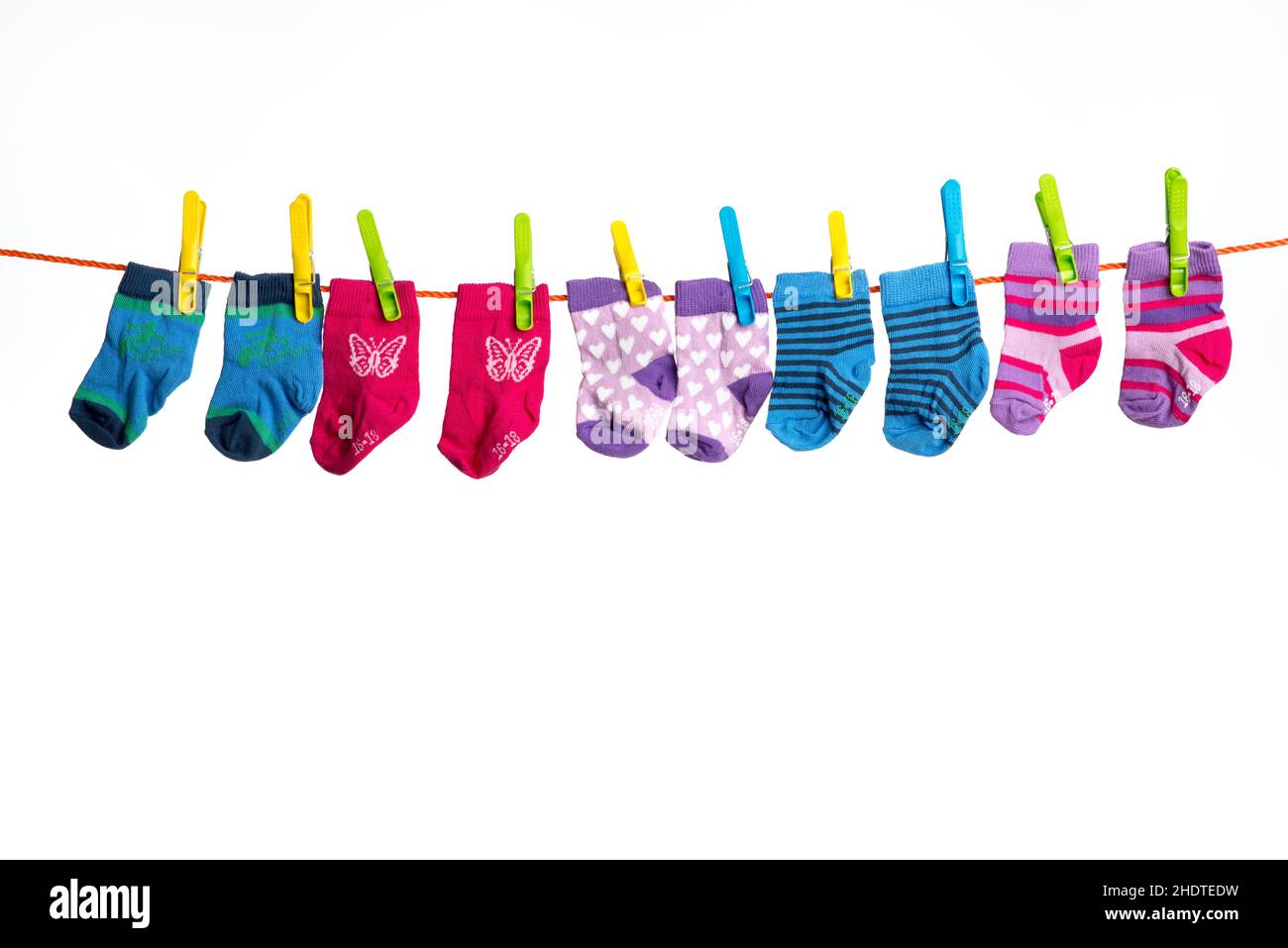 socks, clothesline, sock, clotheslines Stock Photo - Alamy