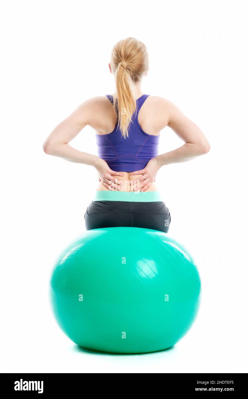 young woman, back exercises, triceps working, girl, girls, woman, young ...