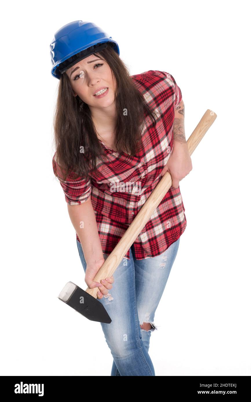 woman, powerless, sledgehammer, female, ladies, lady, women ...