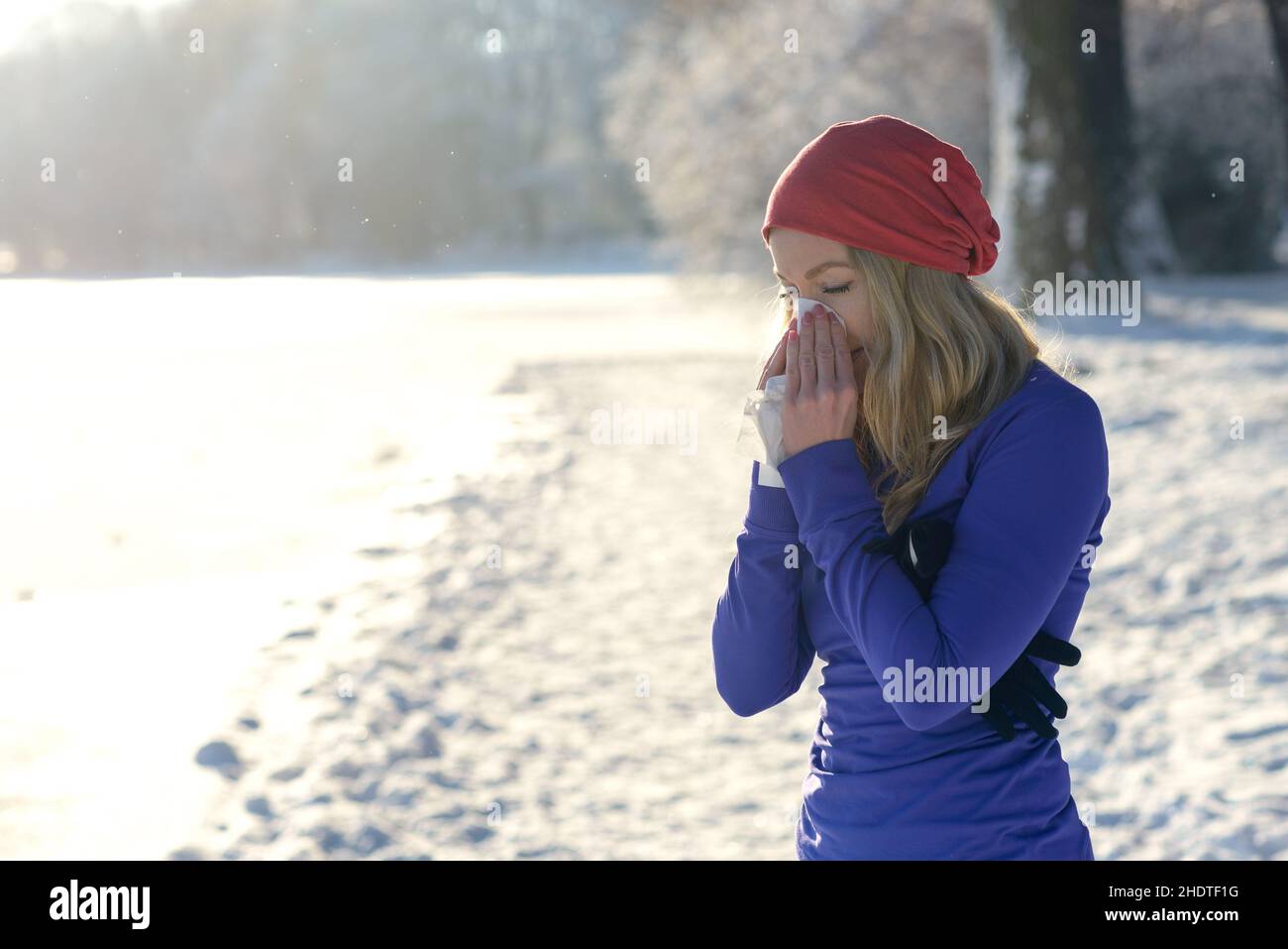 Blow handkerchief sniffing nose hi-res stock photography and images - Alamy