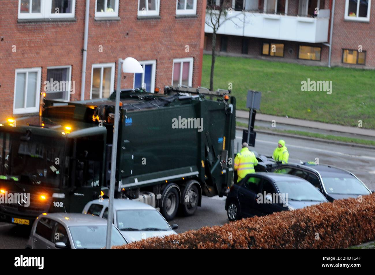 Copenhagen/Denmark./07 Januaryr 2022/ Male working for recycling firm ...