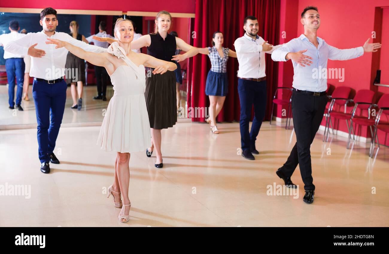 People practicing passionate samba in dance class Stock Photo - Alamy