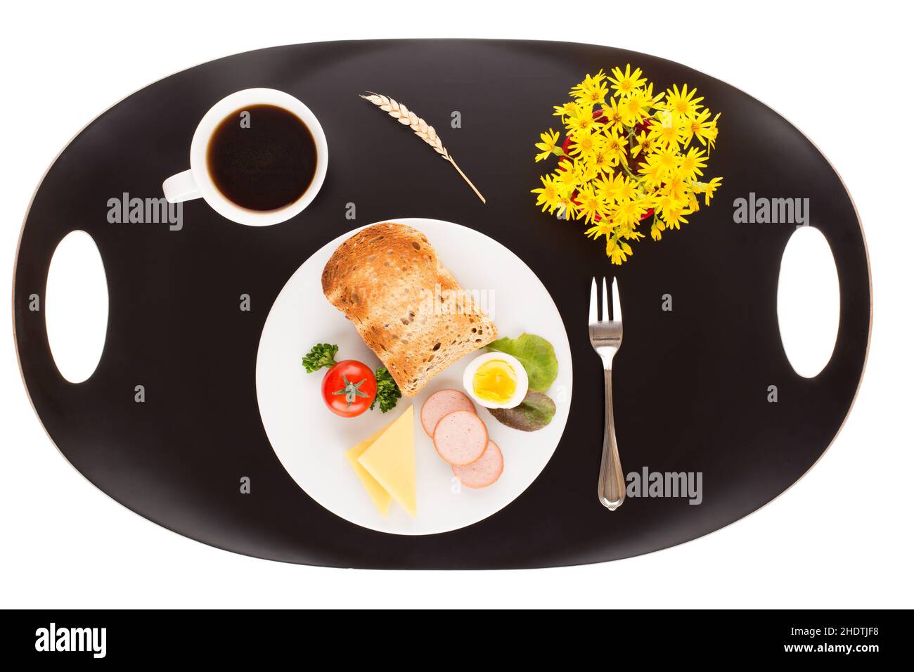 Breakfast toasts cheese egg Cut Out Stock Images & Pictures - Alamy