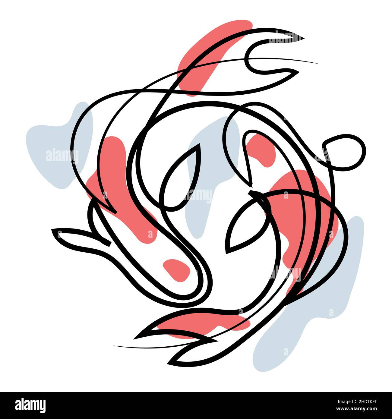 Salmon illustration swim hi-res stock photography and images - Alamy