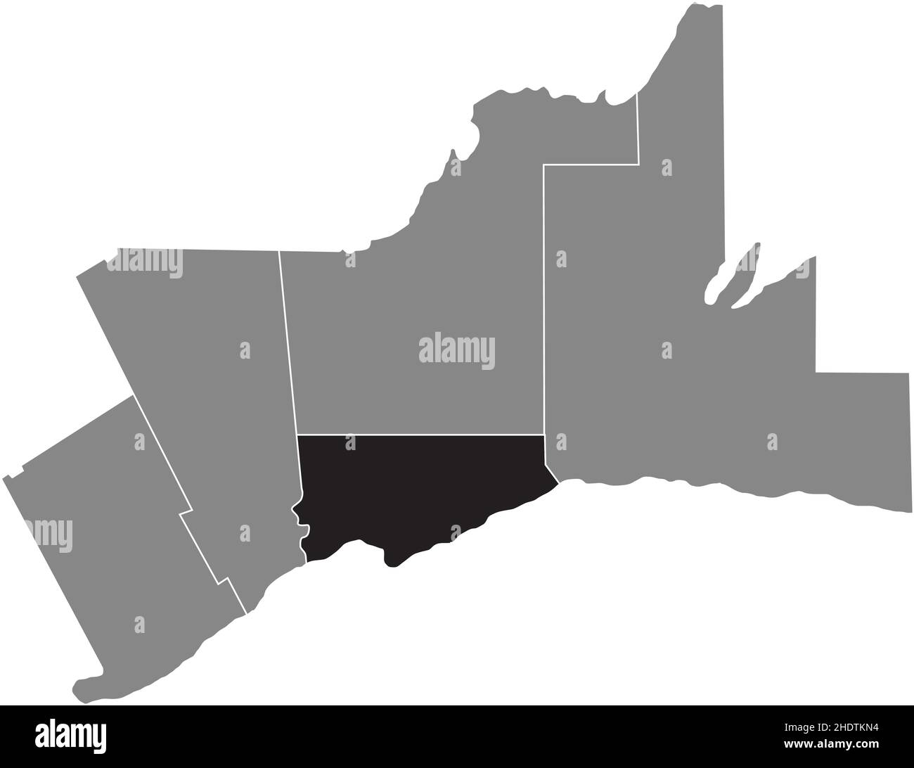 Black flat blank highlighted locator map of the TORONTO REGION inside ...