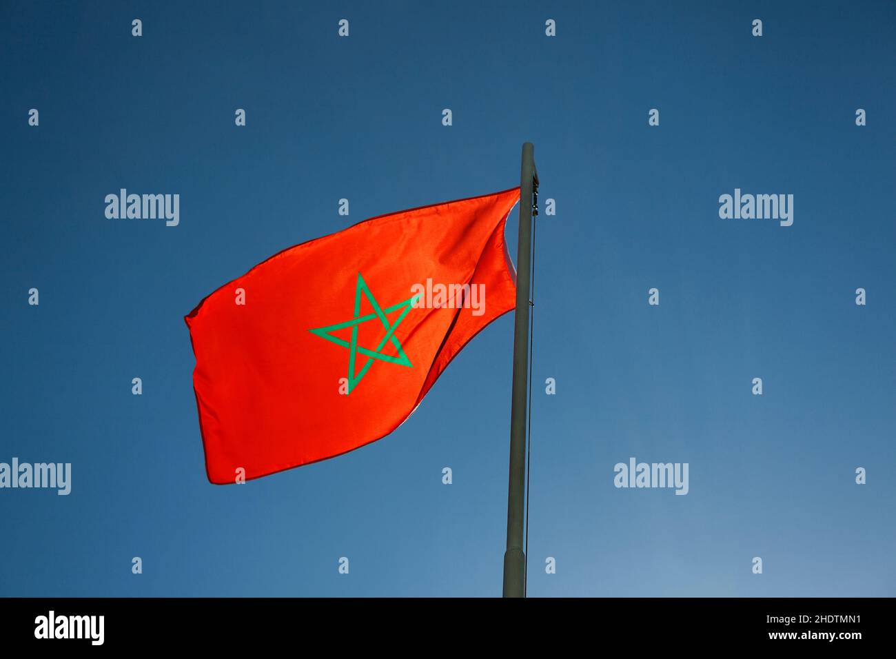 national flag, morocco, national flags, moroccan Stock Photo - Alamy