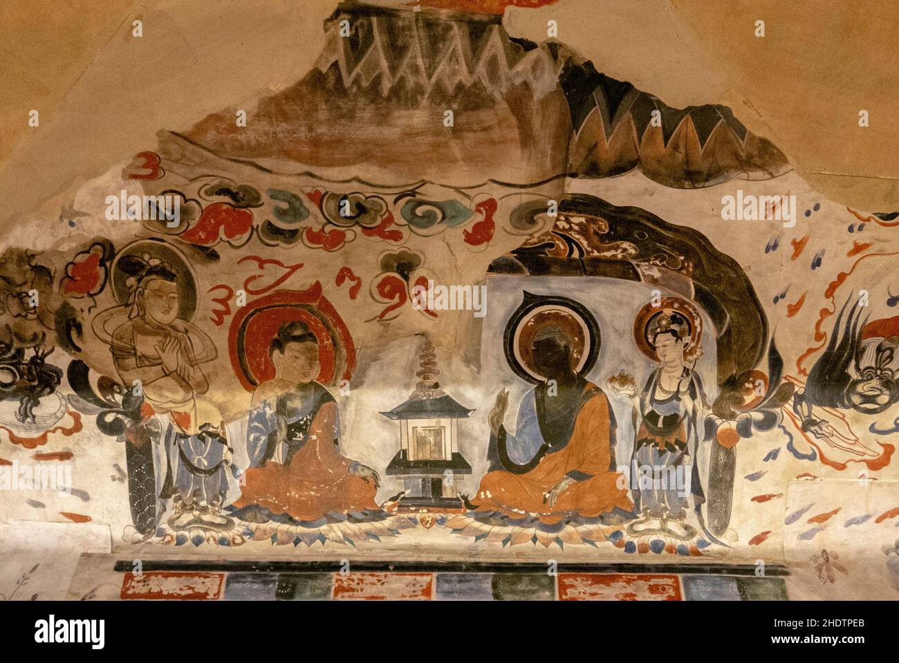 Murals of Dunhuang Mogao Grottoes Stock Photo - Alamy