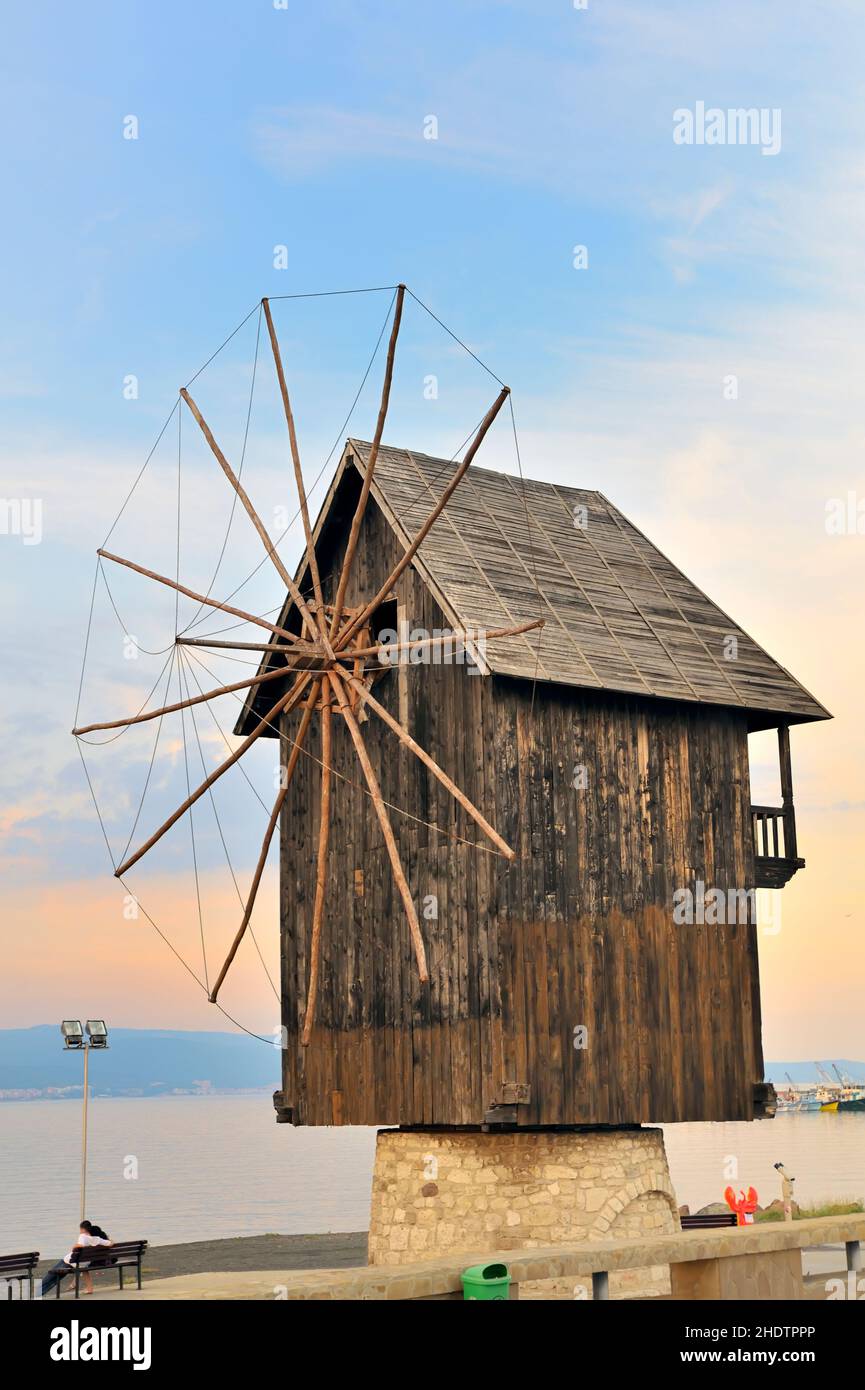 Nessebar wind mill hi-res stock photography and images - Alamy