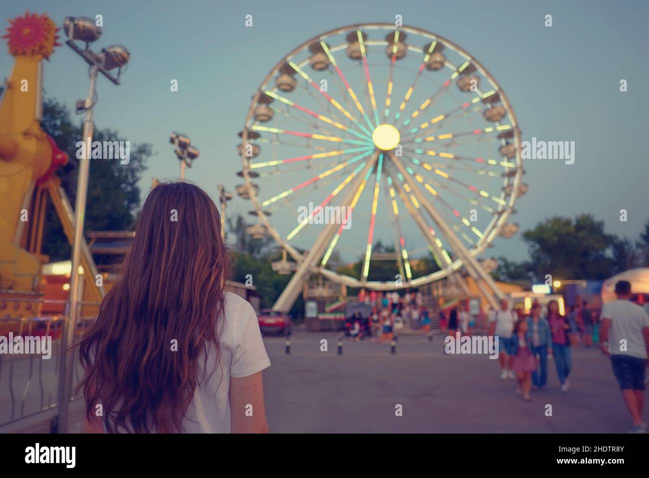 girl, funfair, girls, fairgrounds Stock Photo - Alamy