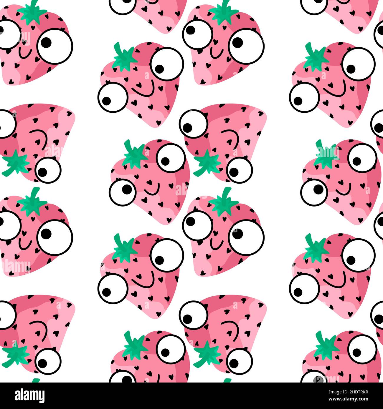 Fruit seamless cartoon strawberry pattern for fabrics and textiles and ...