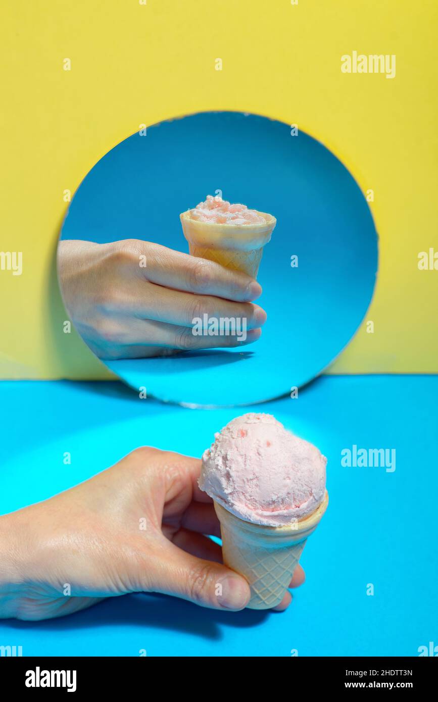 ice, mirror image, ices, mirror images, reflection Stock Photo - Alamy