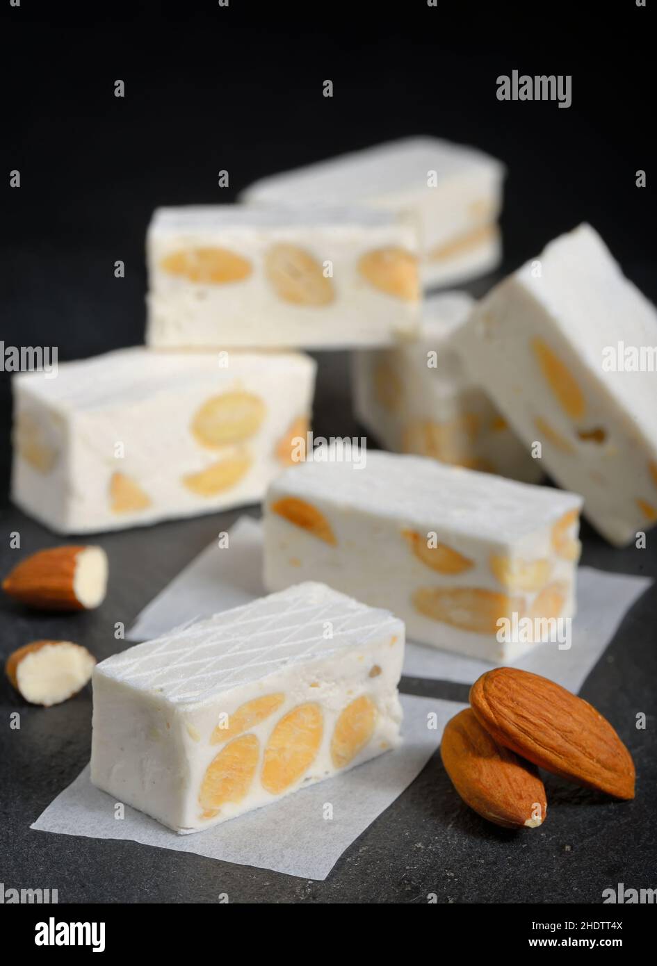White nougats hi-res stock photography and images - Alamy